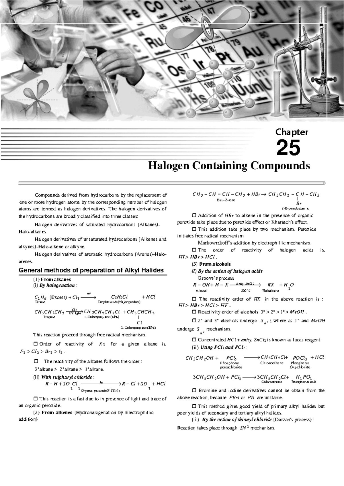 Halogen Containing Compounds Chemistry Notes - Chapter 25 Halogen ...