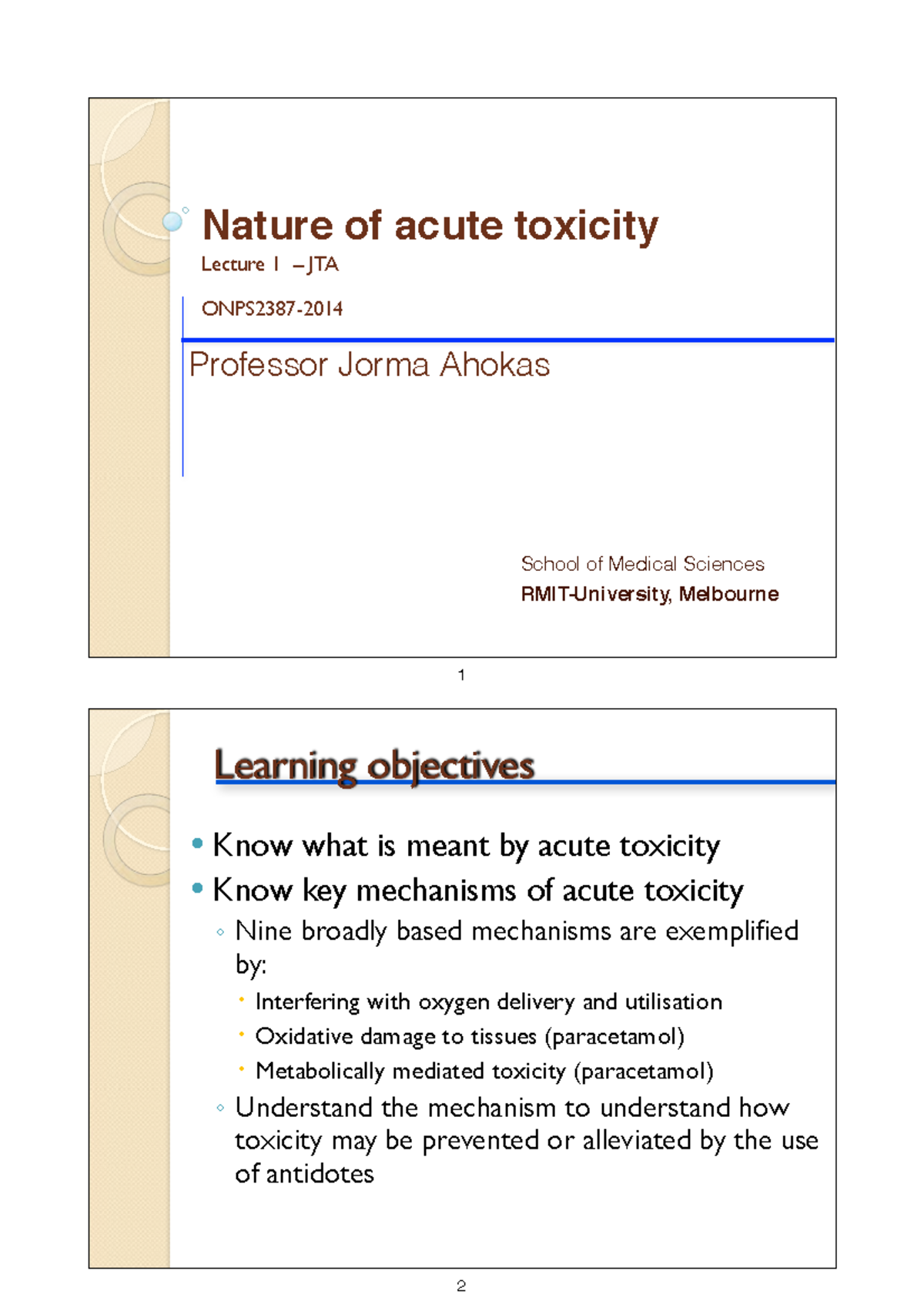 Onps2387 - Lect 1 - Jta - 2014 Copy - Warning: TT: more functions defined than expected School ...