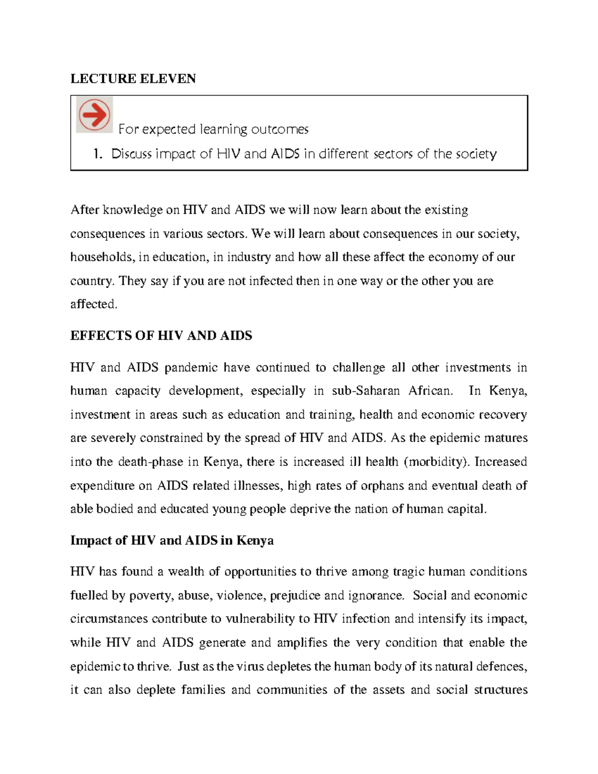 WHO fact sheet on HIV and AIDS with key facts and information on signs ...