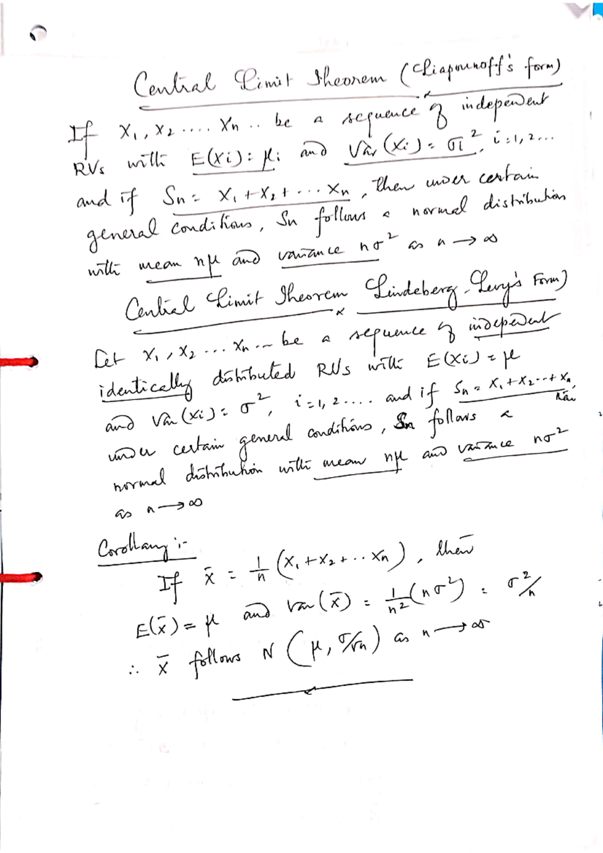 PQT Module 3 Central Limit Theorem - Probability and Queueing Theory - Studocu