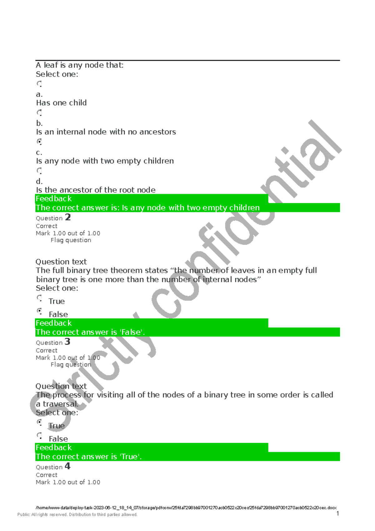 Self Quiz Unit 4 - Self Quiz Unit 4 - CS 3303 - UoPeople - Studocu