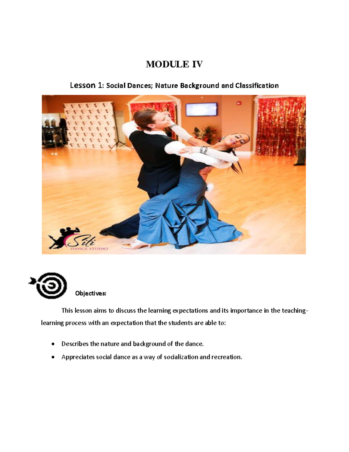 PE material - Dancing is said to be a physical activity that ...