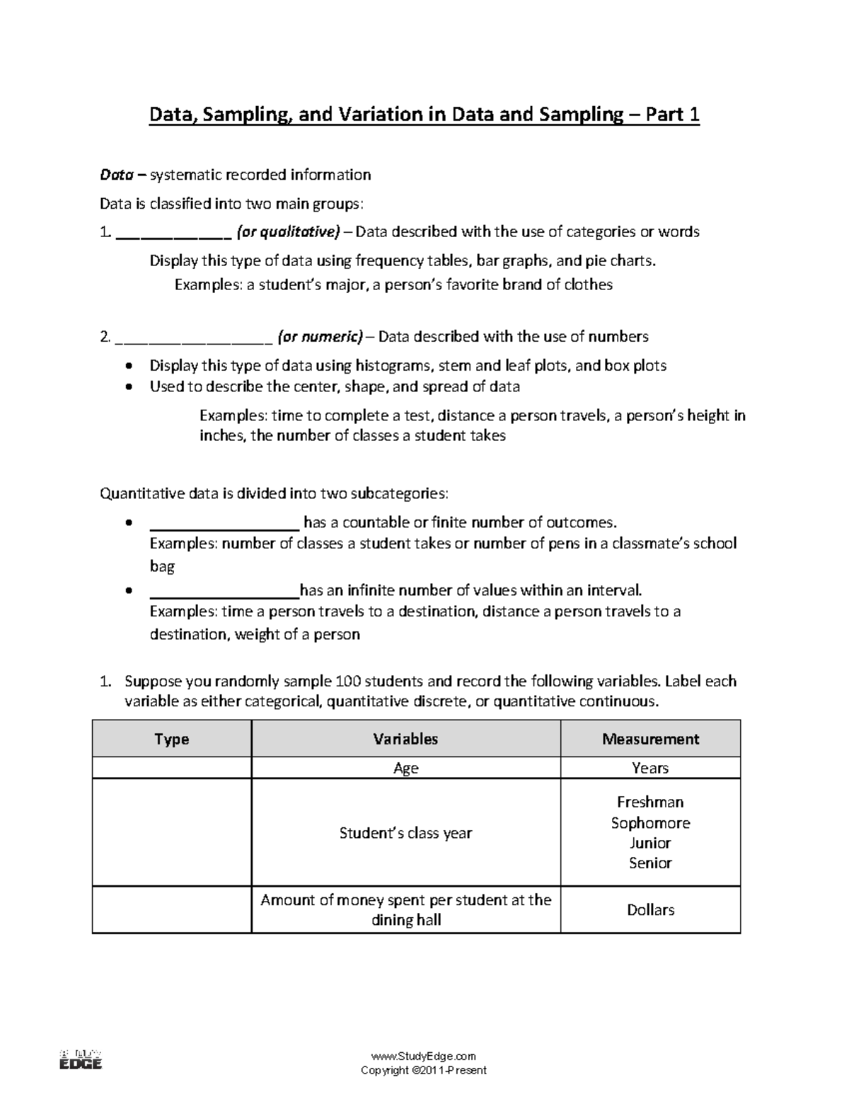 2. Open Stax Statistics Chapter 1 v6 Final - Data, Sampling, and ...