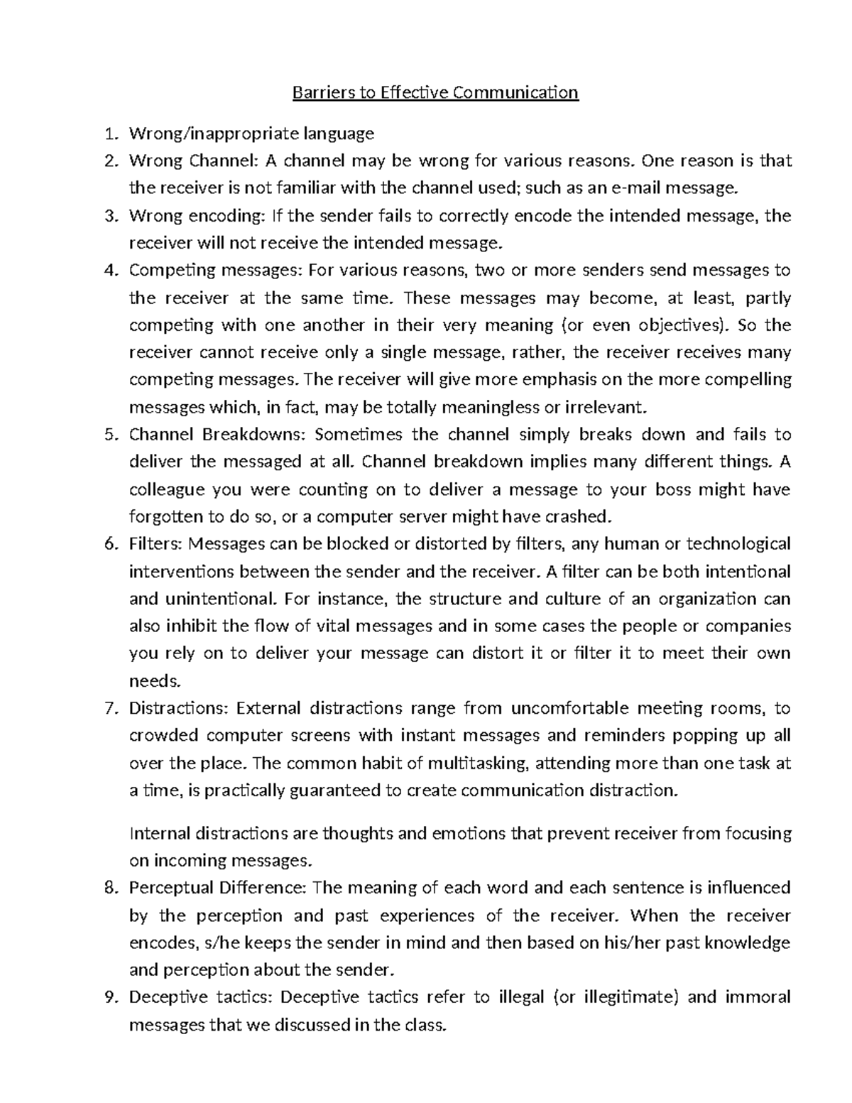 Barriers to Effective Communication - Wrong/inappropriate language 2 ...