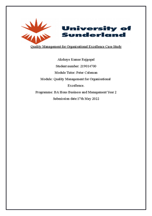262 2 3 - UGB262 - UNIVERSITY OF SUNDERLAND PROGRAMME ASSESSMENT COVER ...