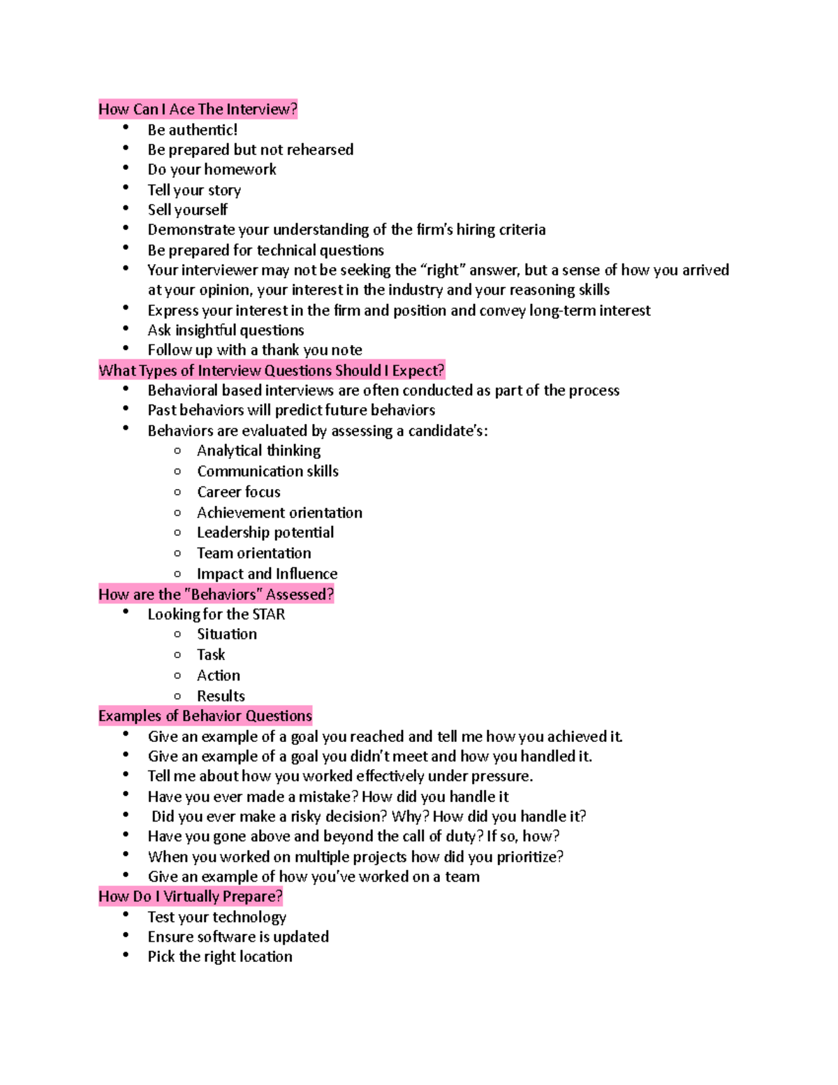 How Can I Ace The Interview - Give an example of a goal you didn't meet ...