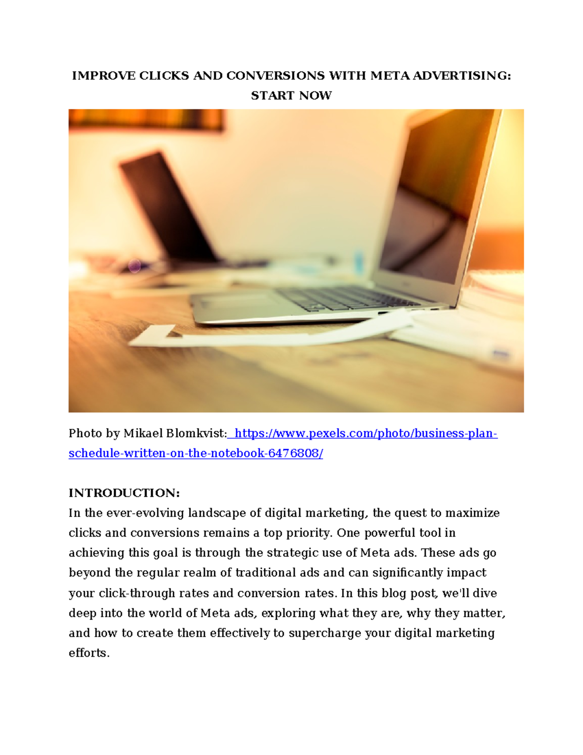 META Advertising - notes - IMPROVE CLICKS AND CONVERSIONS WITH META ...