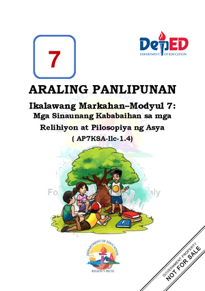 AP7 Q2 Mod5 Sinaunang Kababaihan sa Asya v3 - Araling Panlipunan Ikalawang Markahan – Modyul 5 ...