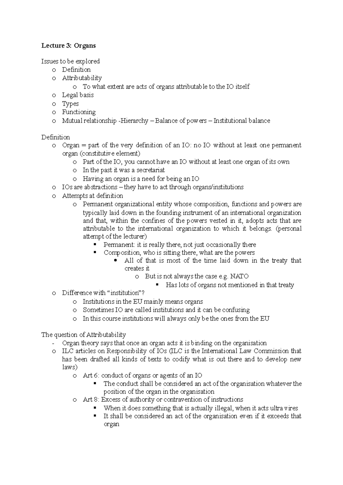 Lecture 3 LIO - Lecture 3: Organs Issues to be explored o Definition o ...