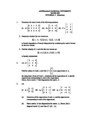 Summary of Eigen value and eigen vector - Summary Eigenvalues and ...
