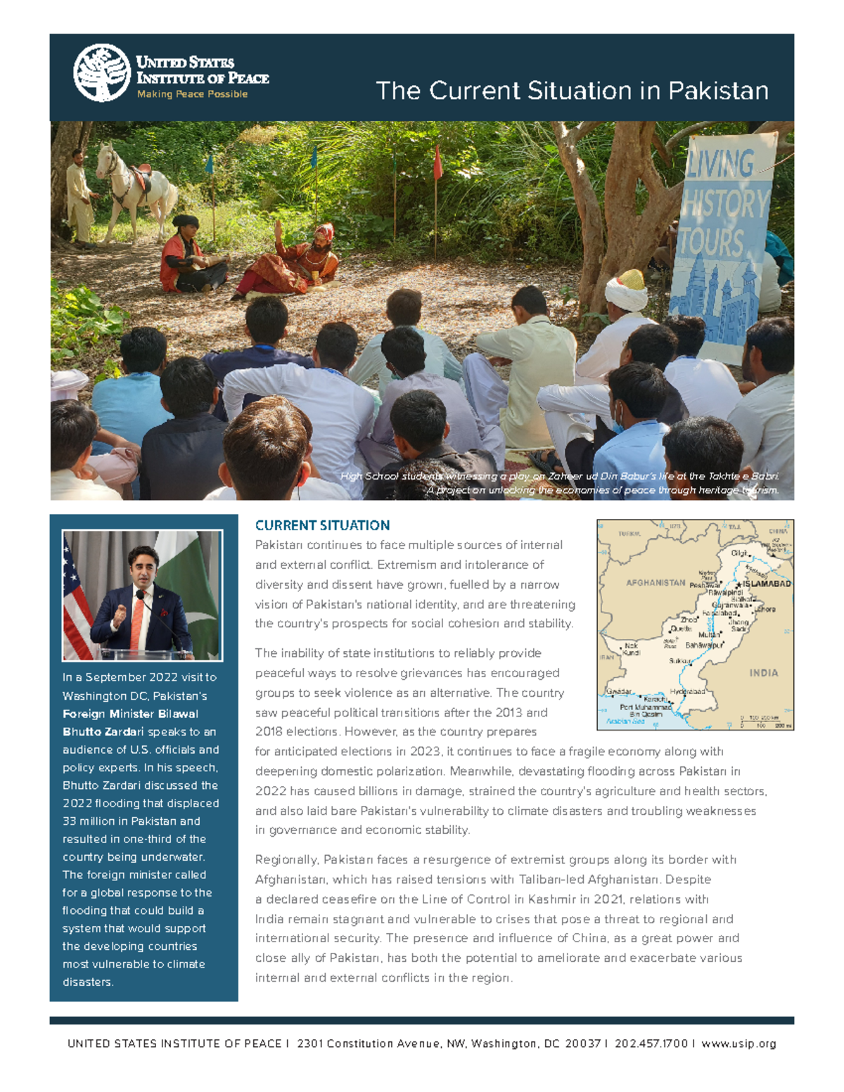 The current situation in pakistan - UNITED STATES INSTITUTE OF PEACE ...