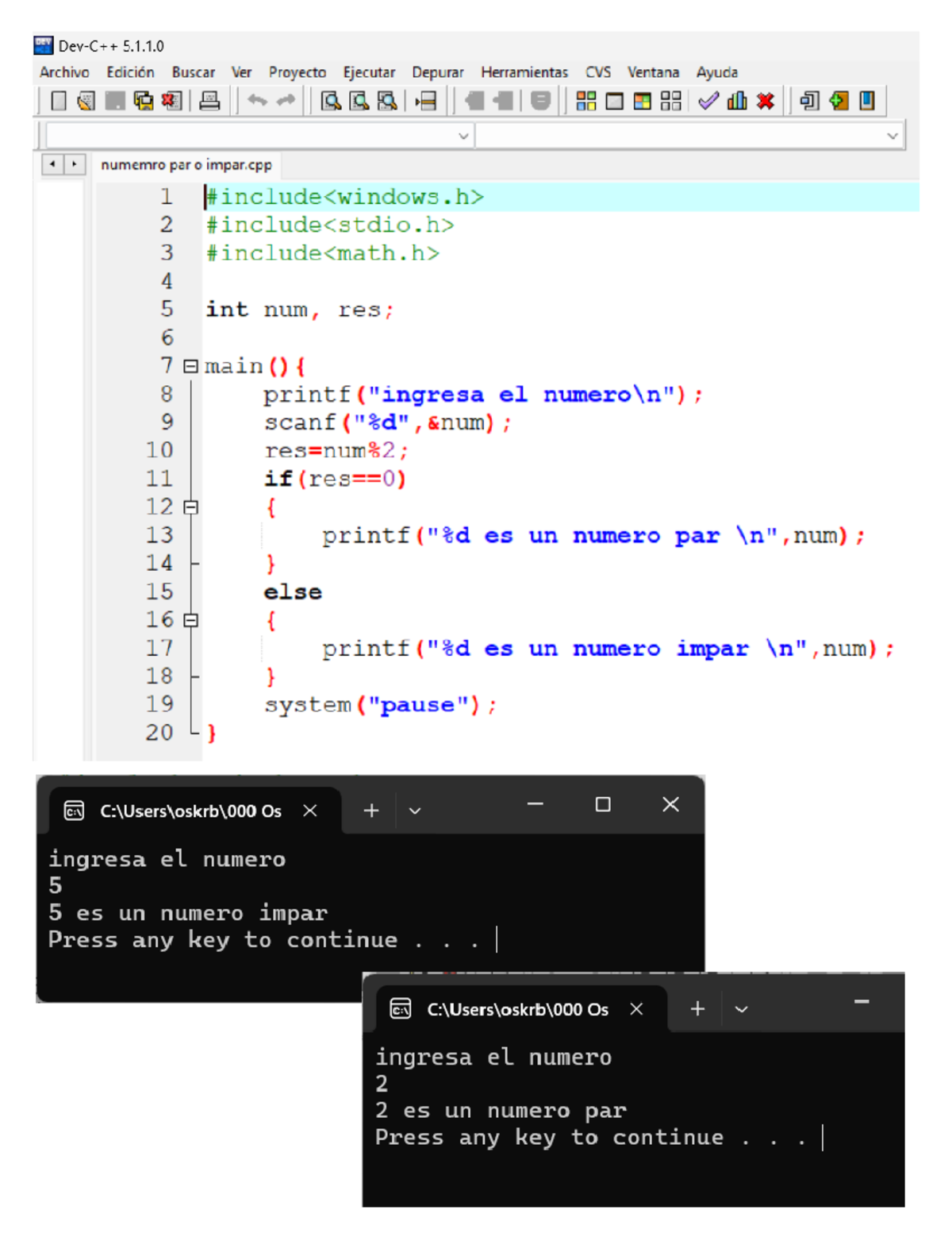 Act fundamental 2 - 5.1.1 Archivo Edición Buscar Ver Proyecto Ejecutar Depurar Herramientas CVS ...