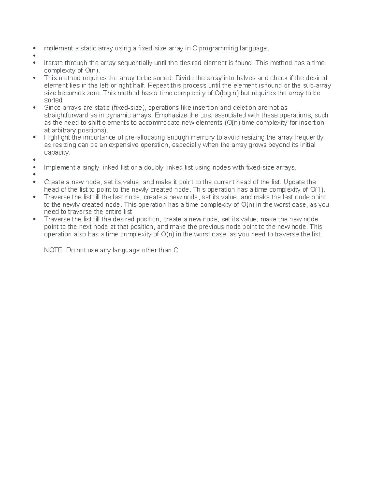 Marah - practical example - mplement a static array using a fixed-size ...