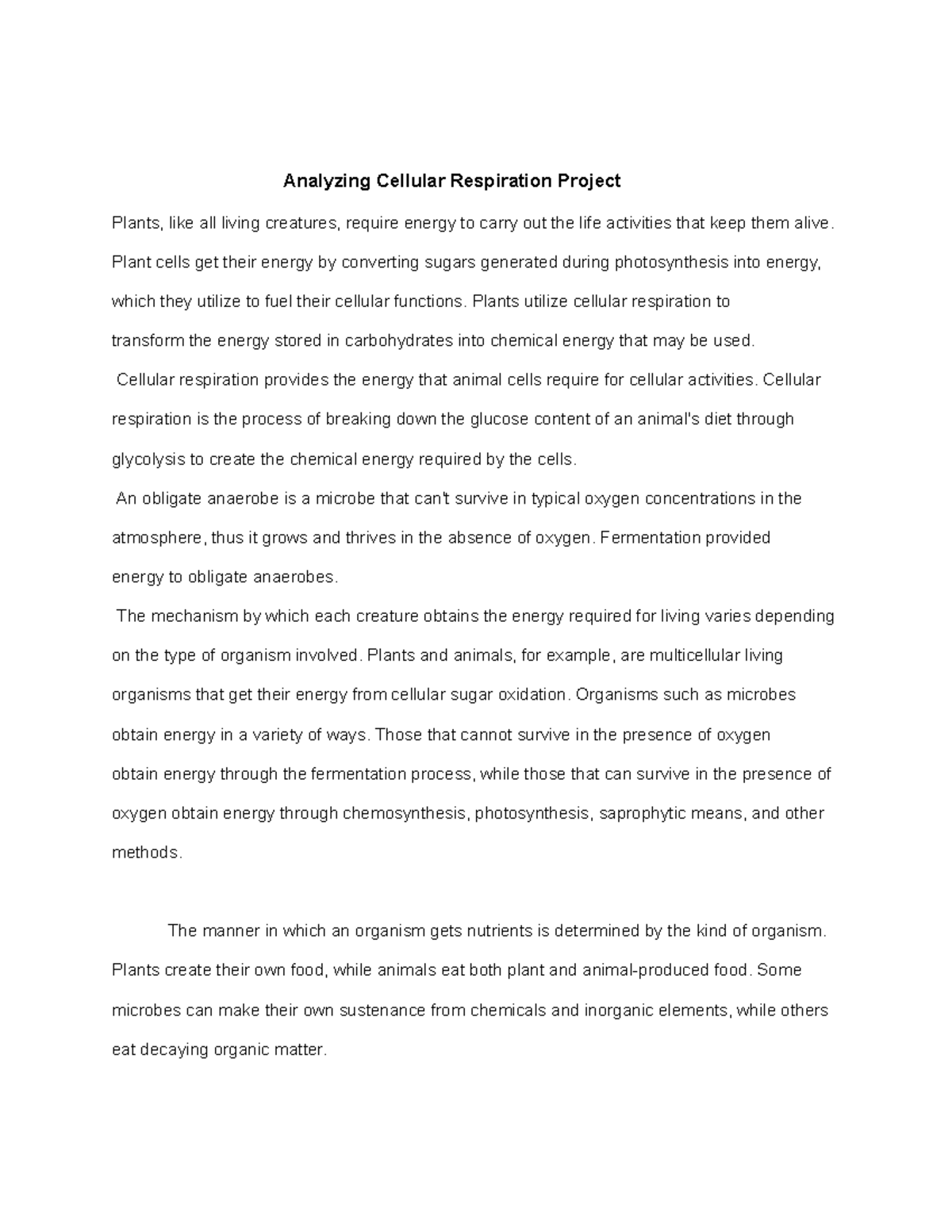 Untitled document - The lab for lesson 6 of Biology A - Analyzing ...