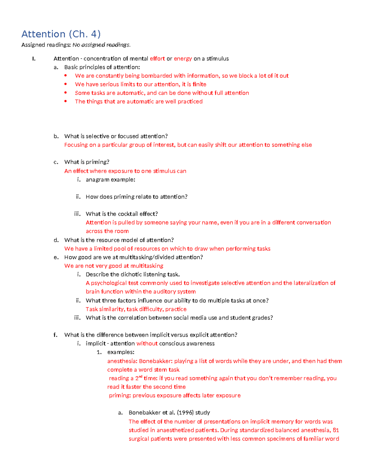4-Attentionbb - Attention notes - Attention (Ch. 4) Assigned readings ...
