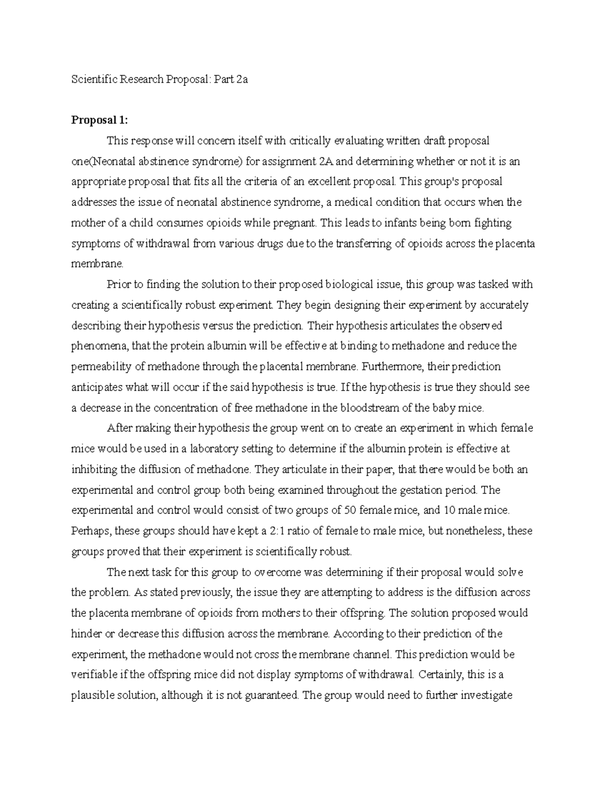 Scientific Research Proposal Part 2a - Scientific Research Proposal ...