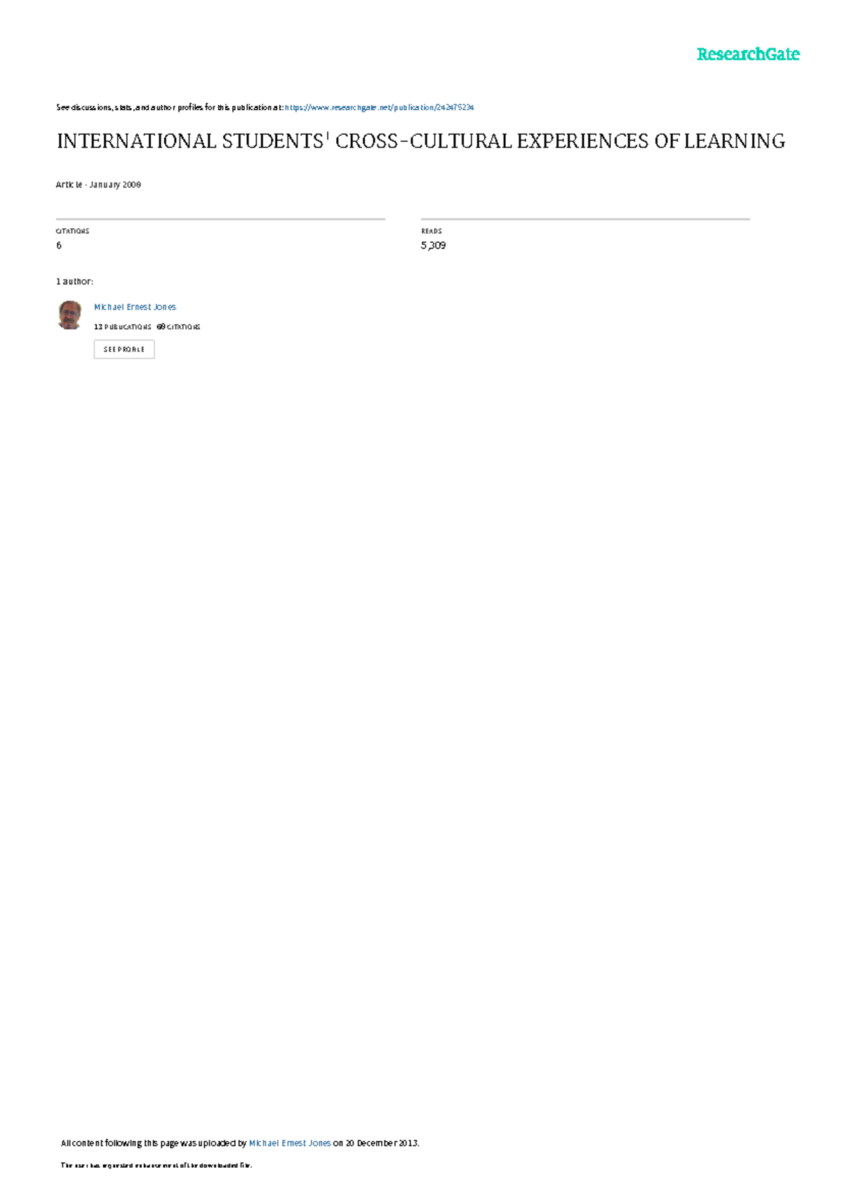 International Students' Cross- Cultural Experiences OF Learning - See ...