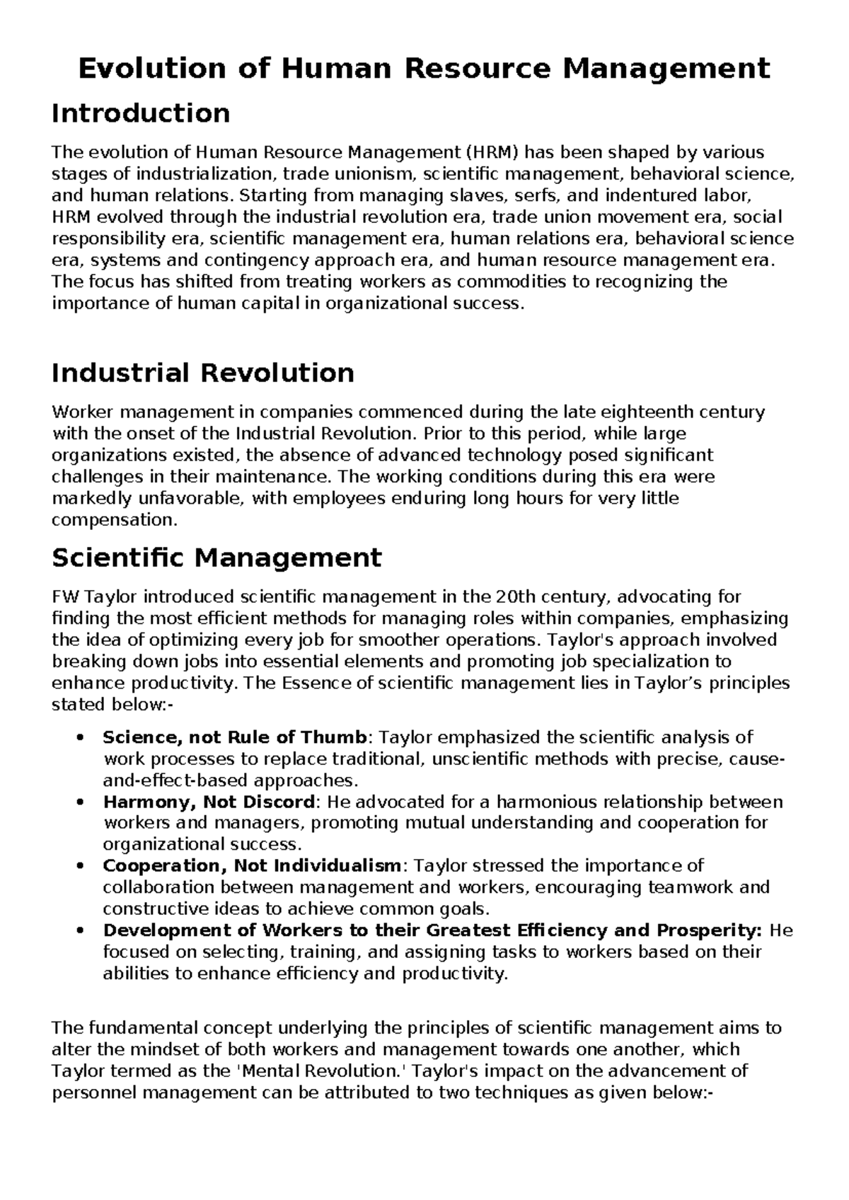 Evolution of Human Resource Management - Starting from managing slaves ...