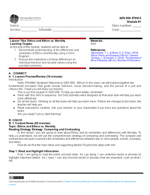 Module May 17-21, 2021 - Objectives - COURSE CODE: ETHICS Module 11 ...