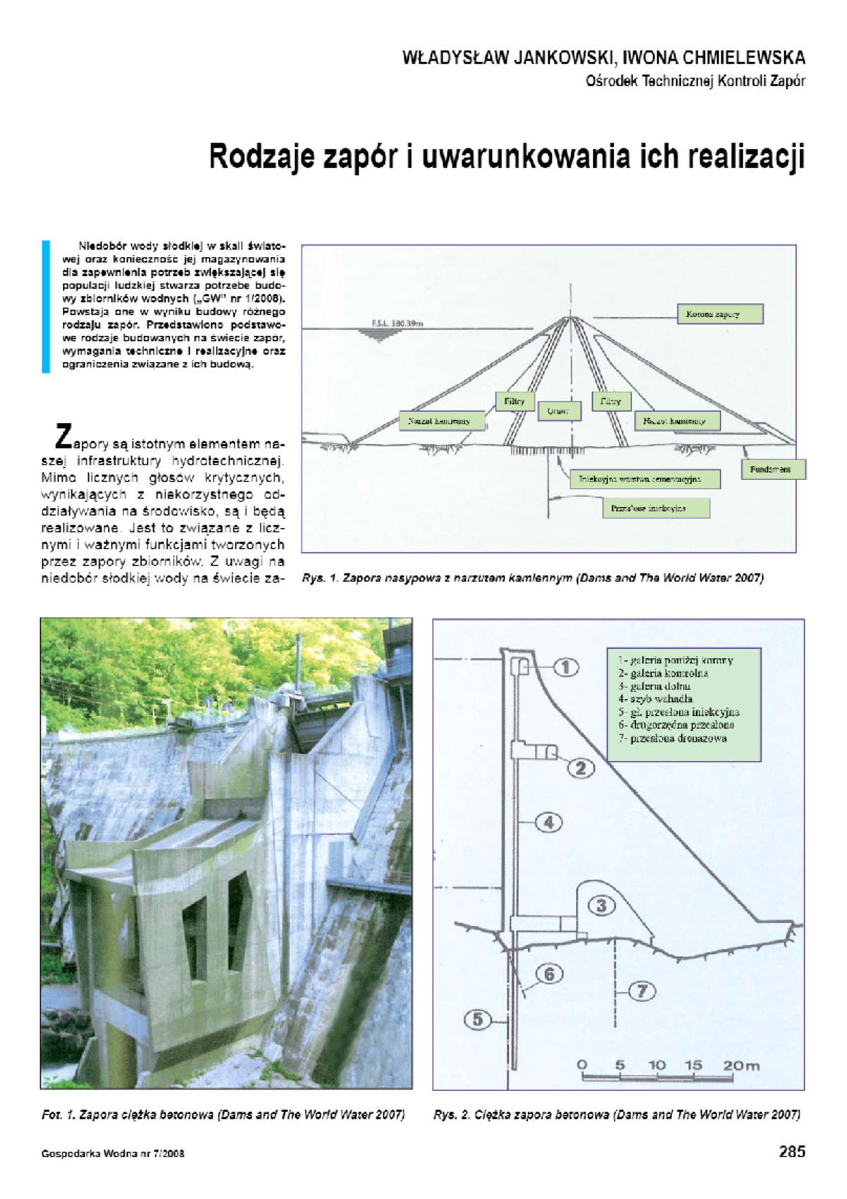 Rodzaje zapór - Budownictwo Wodne - PWR - Studocu