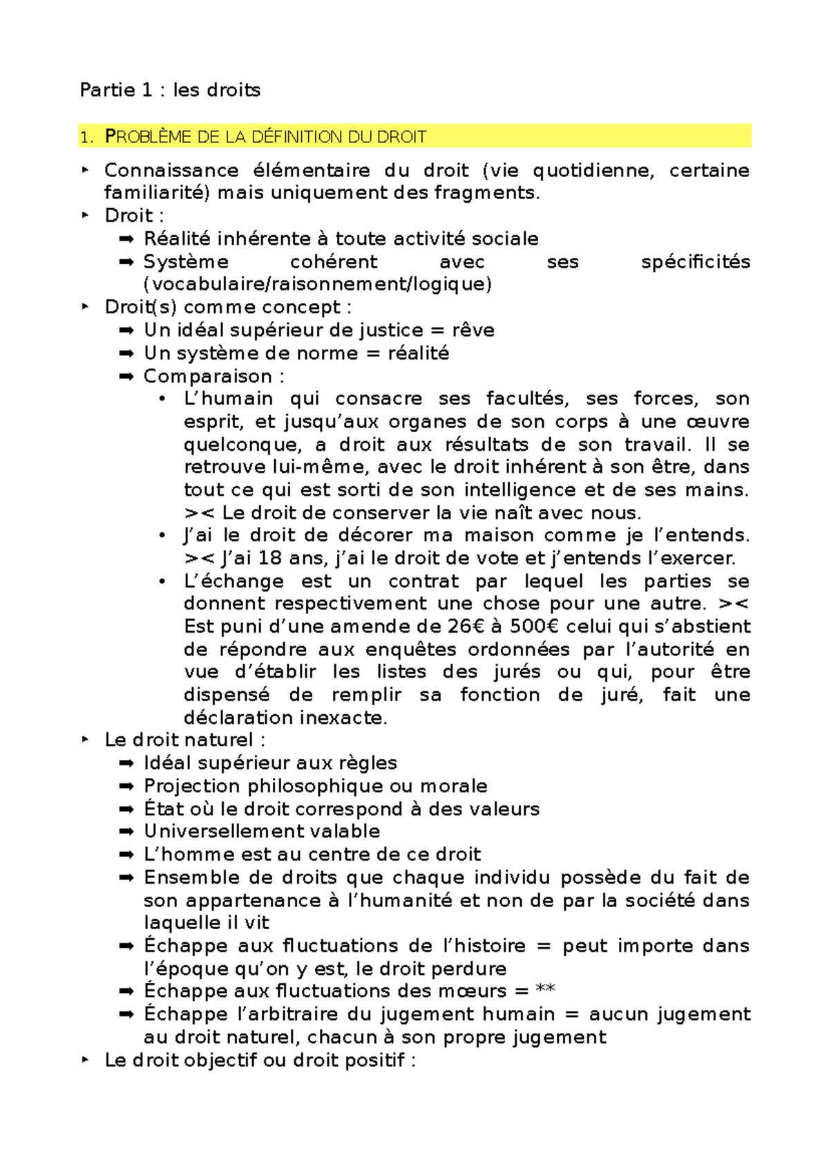 Droits-et-institutions - Partie 1 : les droits PROBLÈME DE LA ...