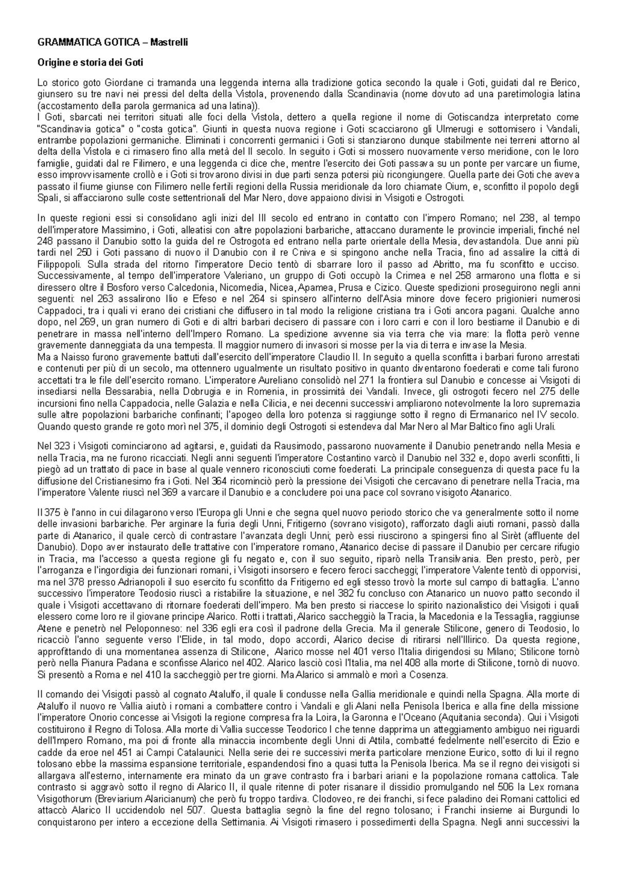 Mastrelli grammatica gotica - GRAMMATICA GOTICA – Mastrelli Origine e ...