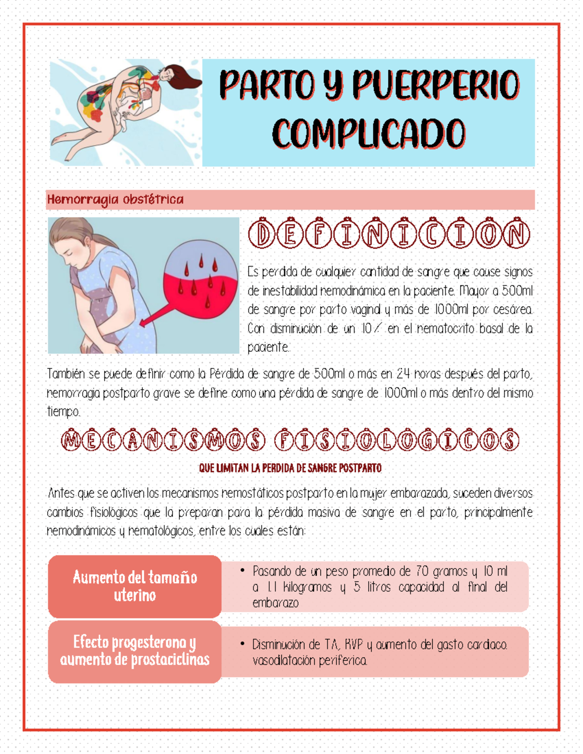 Parto Y Puerperio Complicado - Es perdida de cualquier cantidad de ...