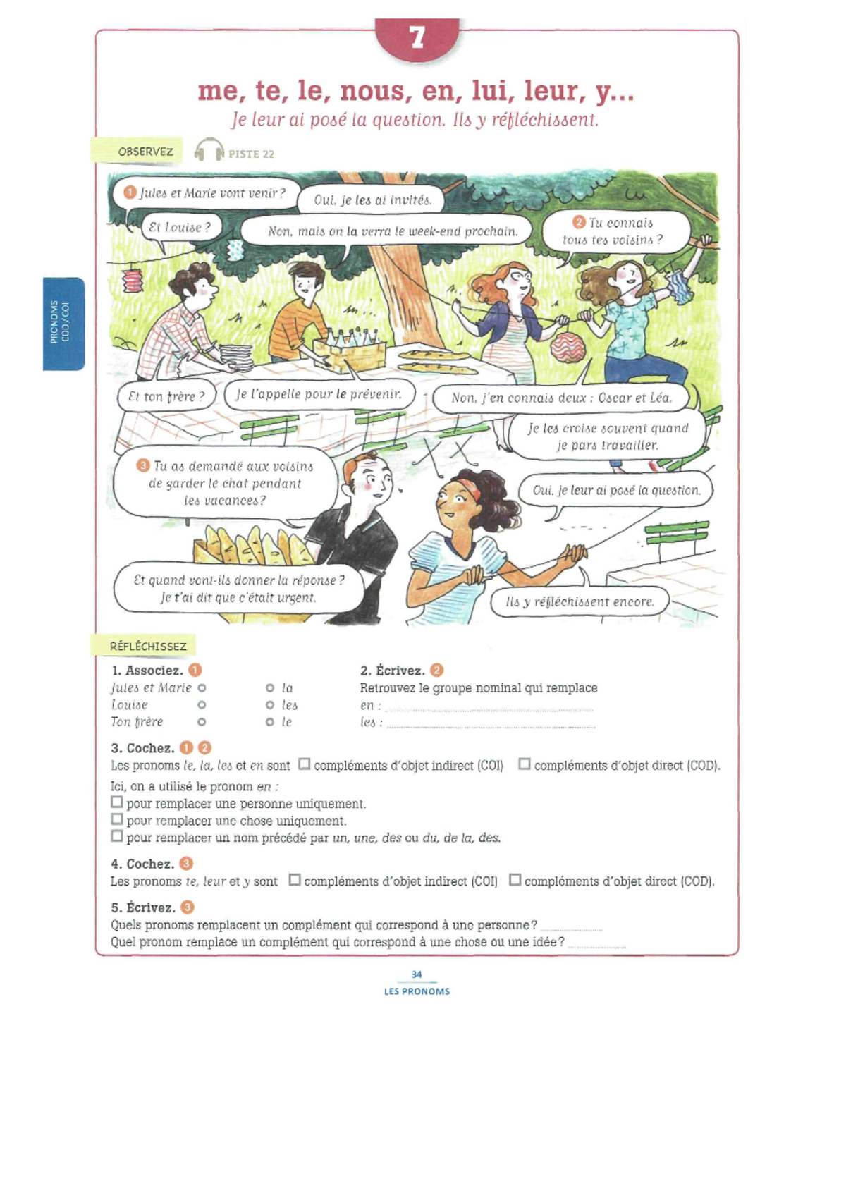 Théorie et exercices sur les pronoms personnels, en et y - me, te, le ...