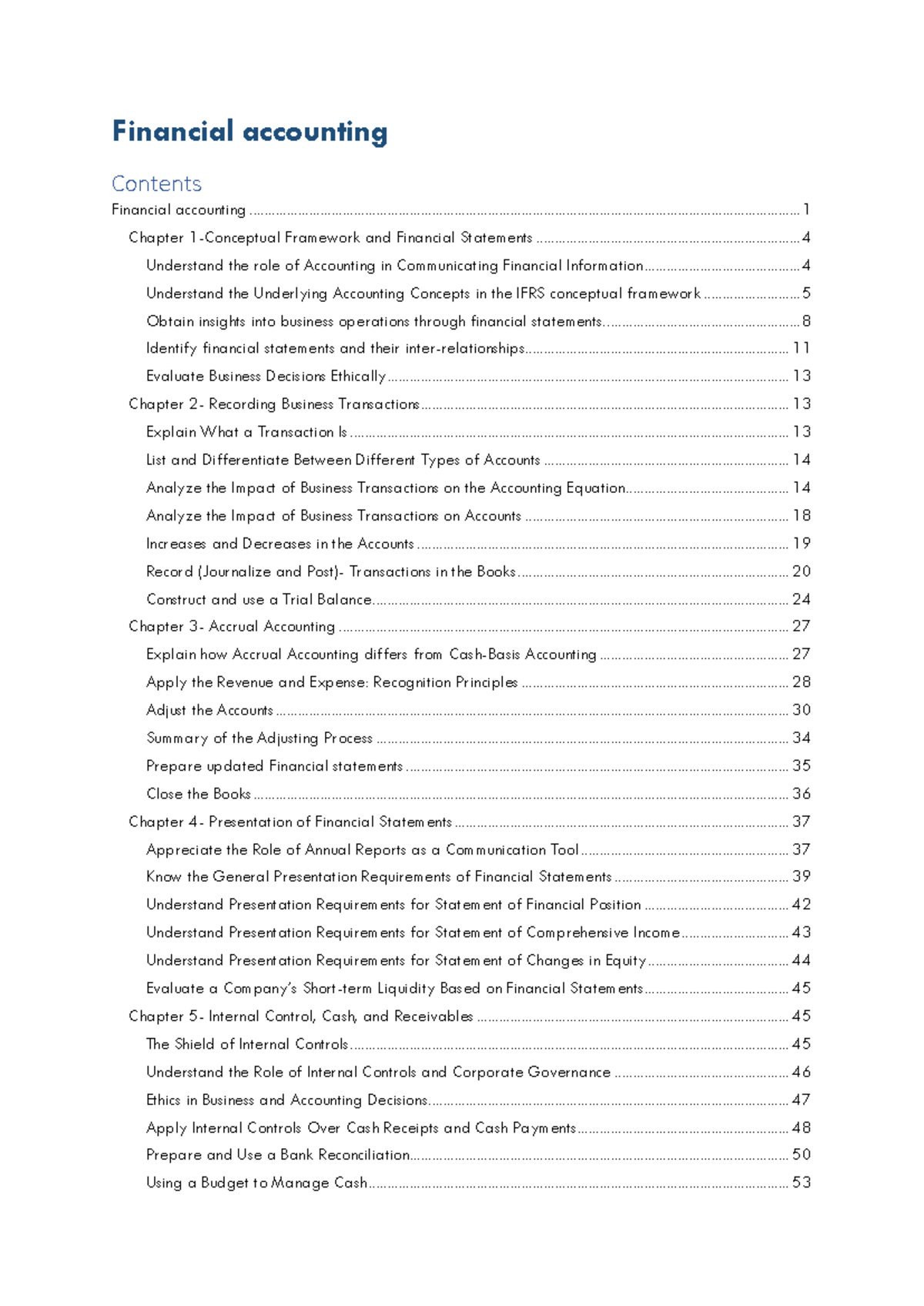 Financial accounting SUM - Financial accounting Financial accounting ...