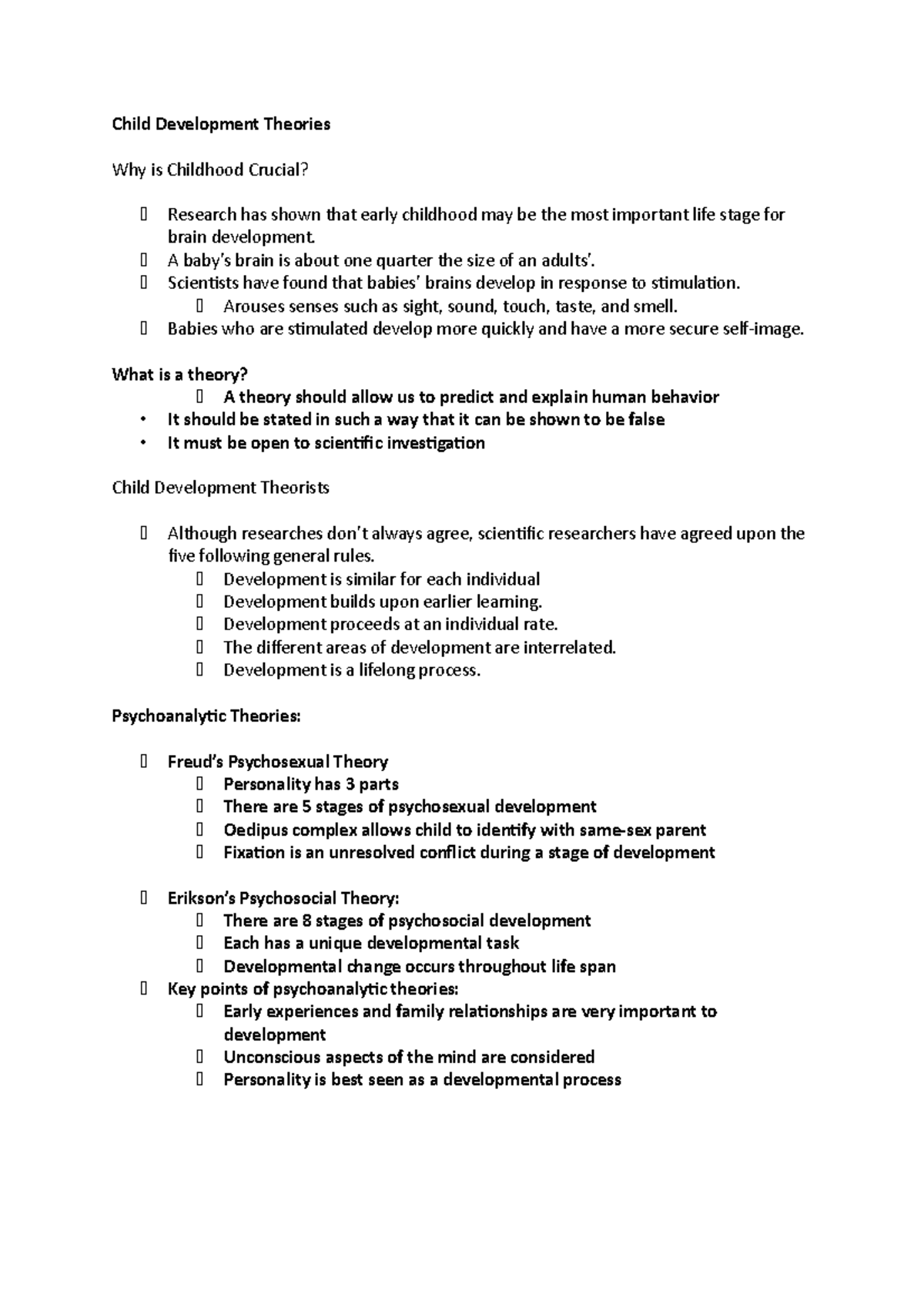 49 - child development theory lecture notes psychology child - Child ...