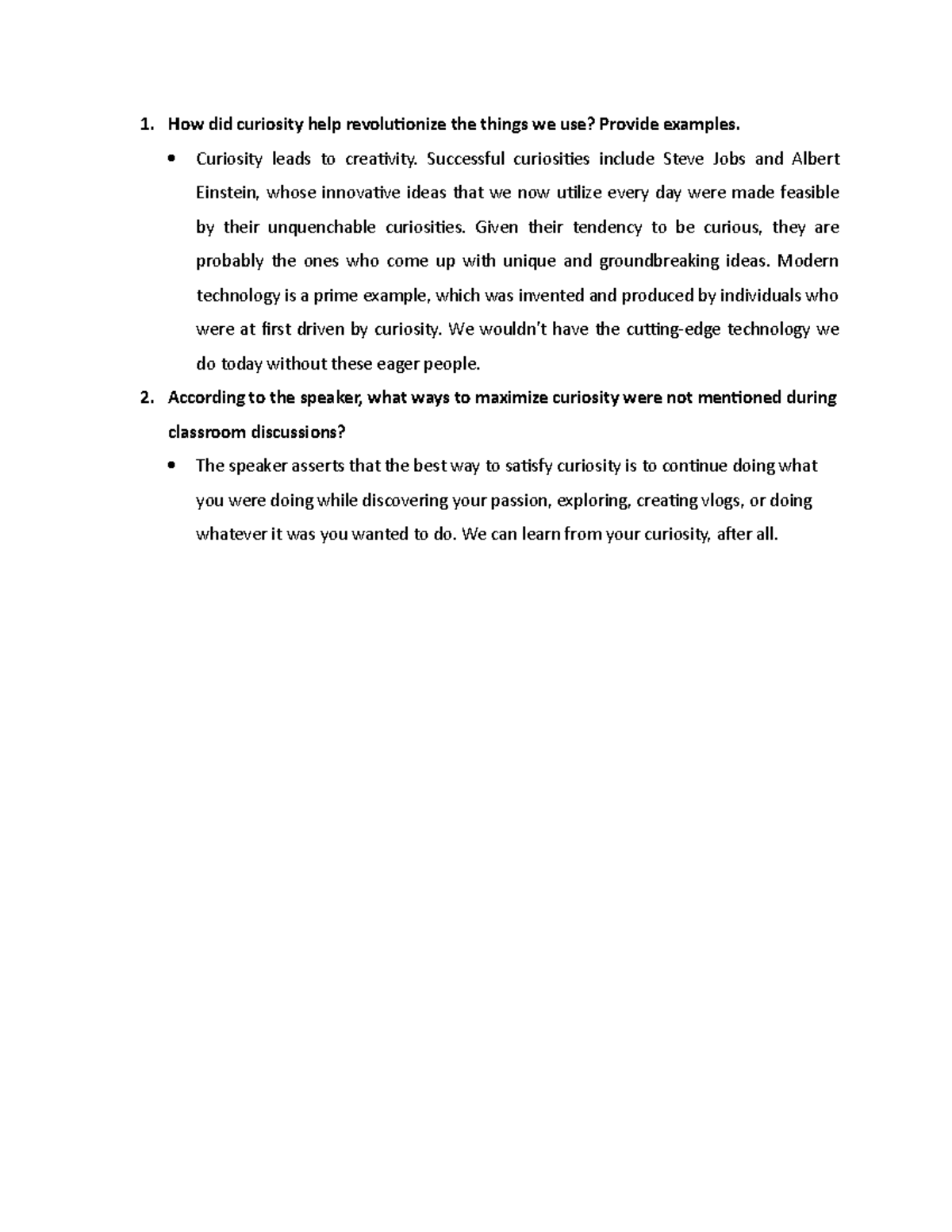 03 Review 1 - ARG - N/A - How did curiosity help revolutionize the ...