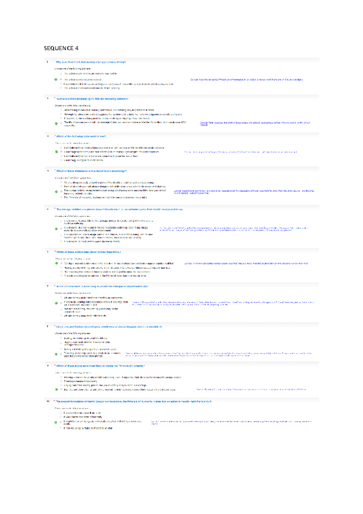 Sequence 4 - Week 4 quiz answers - HY0001 - SEQUENCE - Studocu