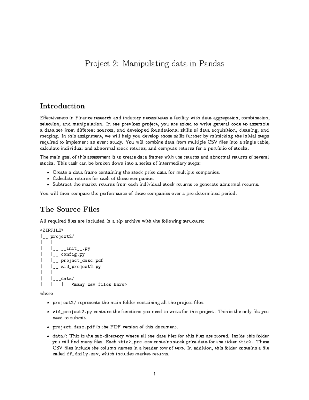 Project Desc Pyhton File Project 2 Manipulating Data In Pandas