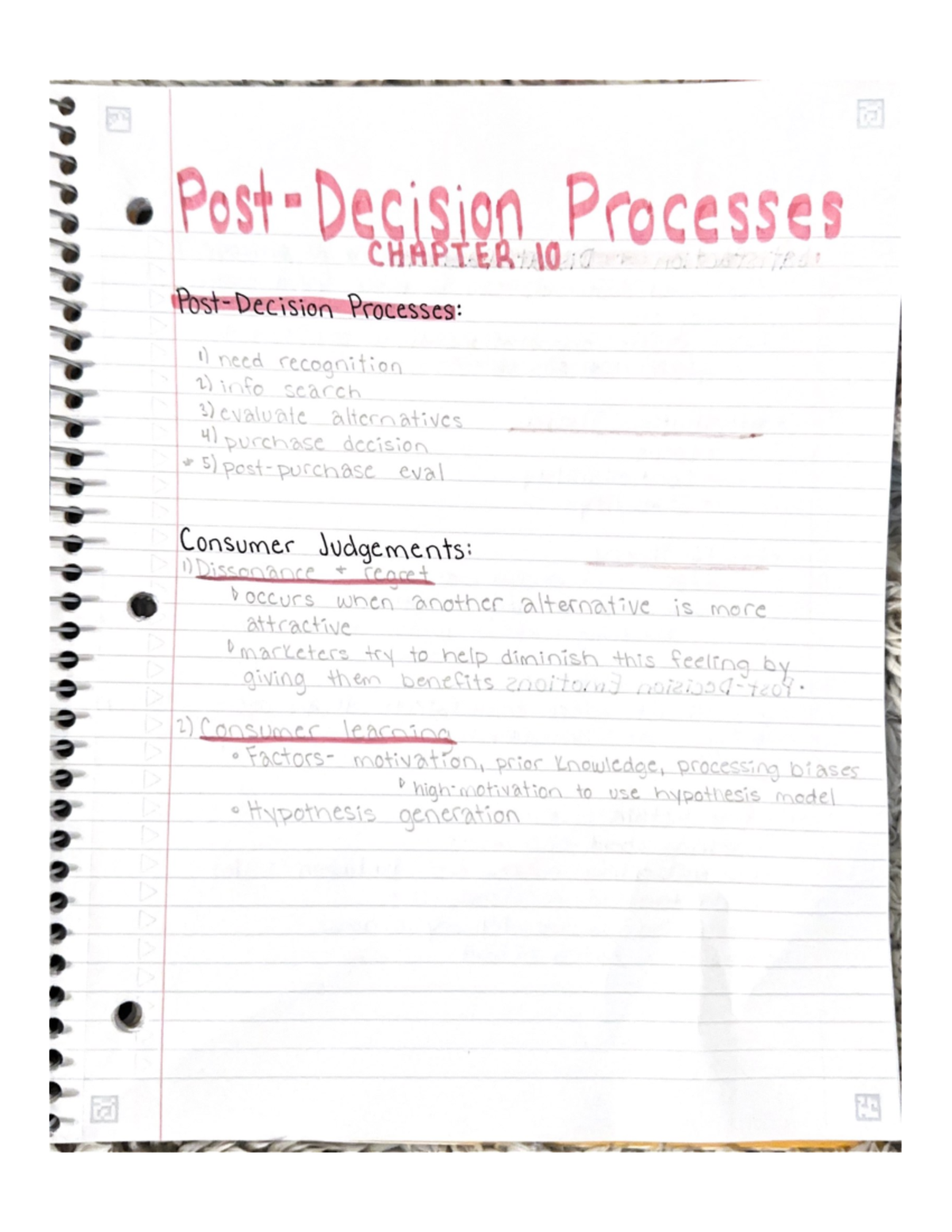 CH 10- post decision processes - in Post Decision Processes CHAPTER 10 ...