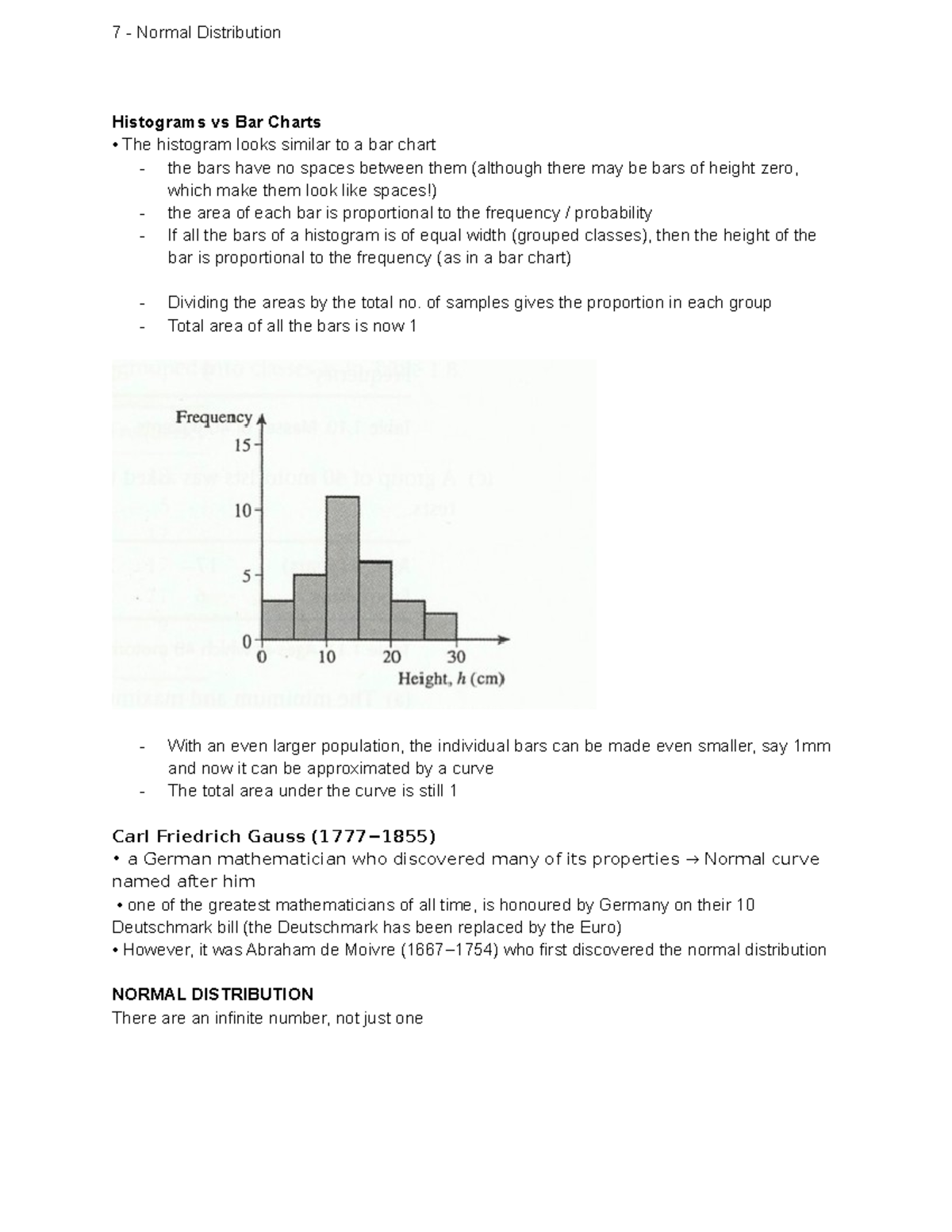 9 - Normal Distribution - 7 - Normal Distribution Histograms vs Bar ...