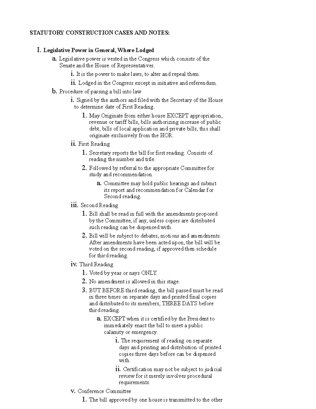Statcon Notes and Cases 1ST HALF - STATUTORY CONSTRUCTION CASES AND ...
