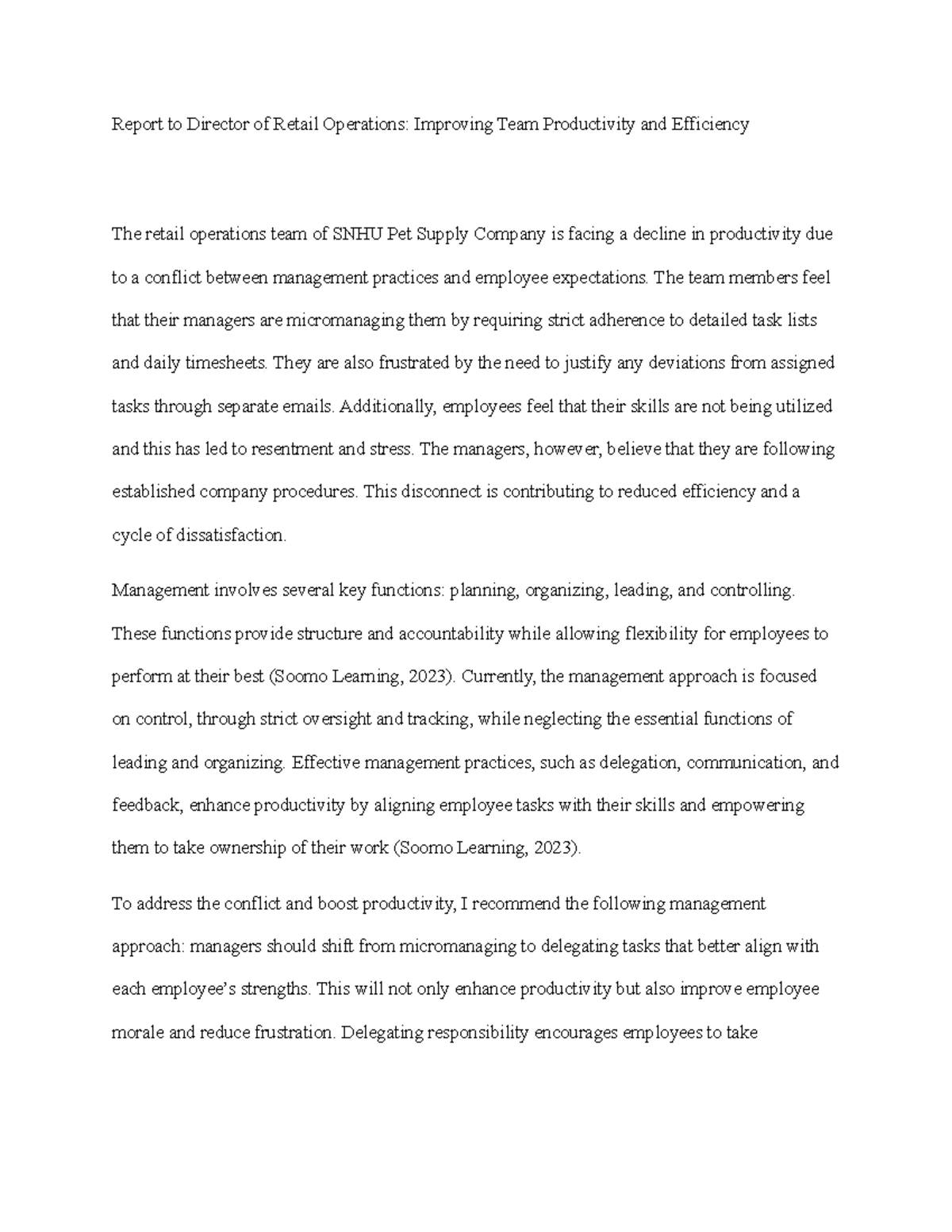 Improving Team Productivity and Efficiency - The team members feel that ...