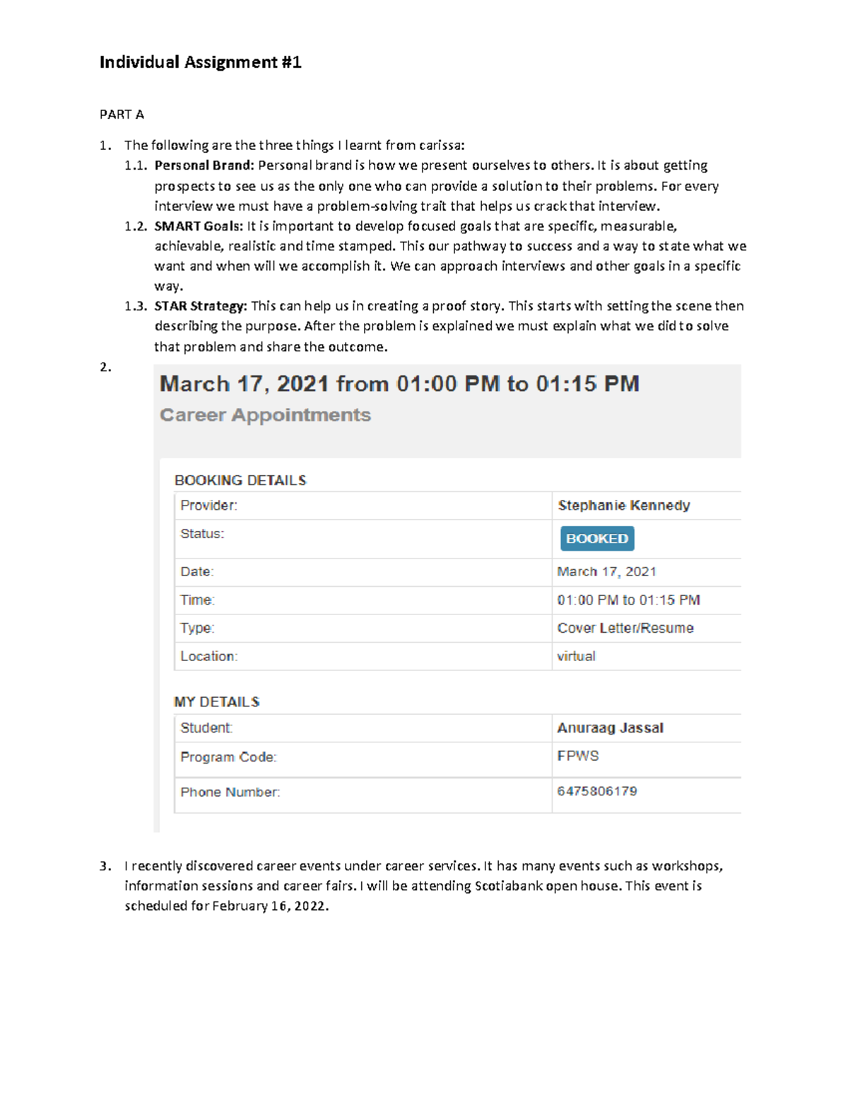 CRM Assignment 1 - MKT 4003 W22NJ - MKT-4003 - Lambton College - Studocu