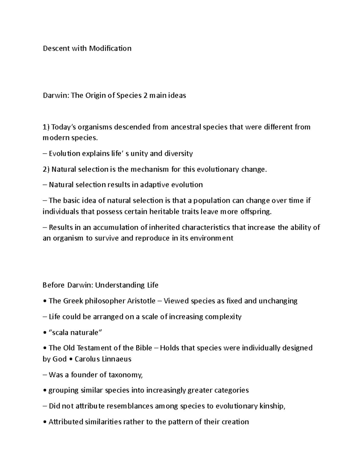 46 - Descent with Modification - Descent with Modification Darwin: The ...