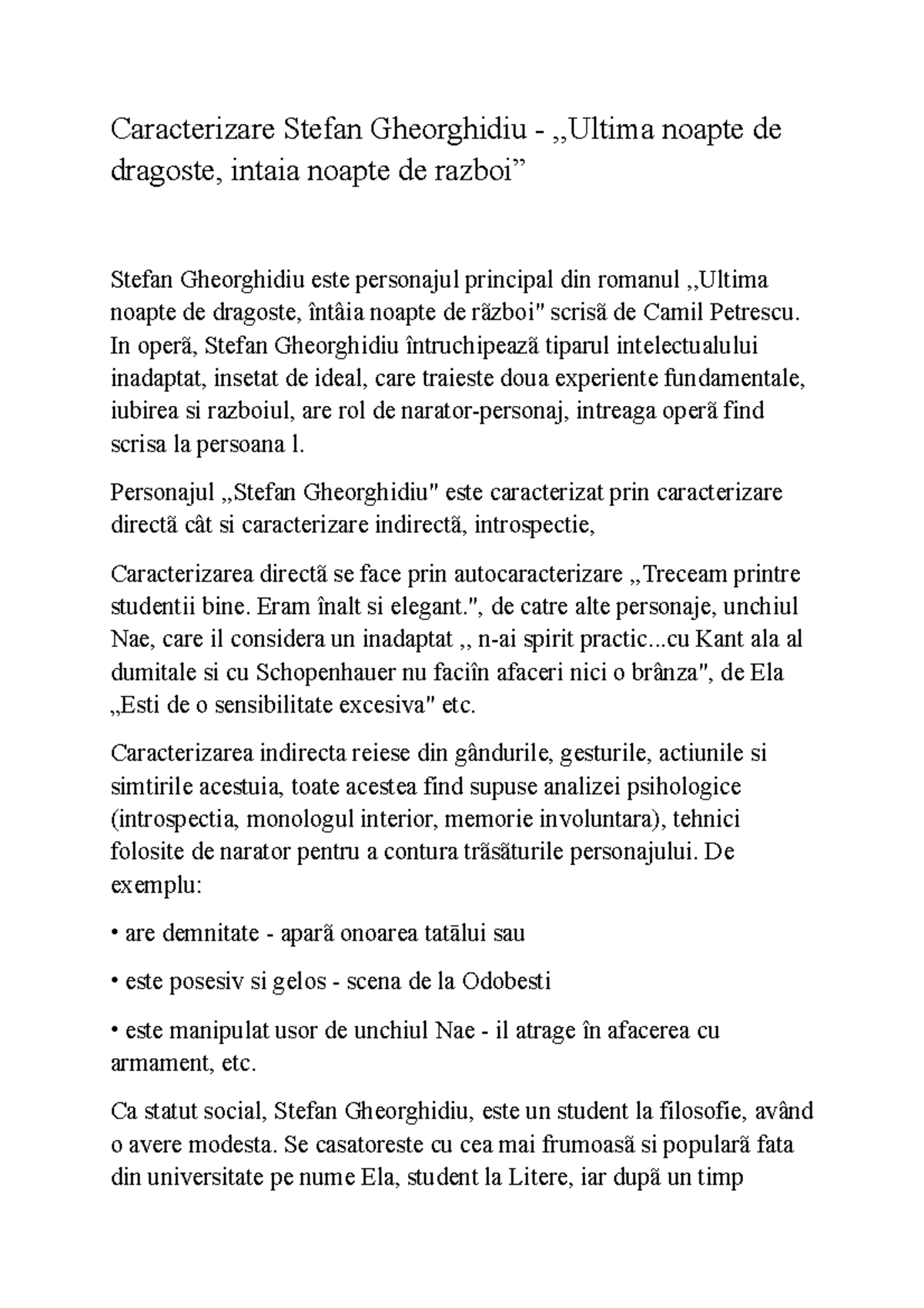 Caracterizare Stefan Gheorghidiu - In operã, Stefan Gheorghidiu ...