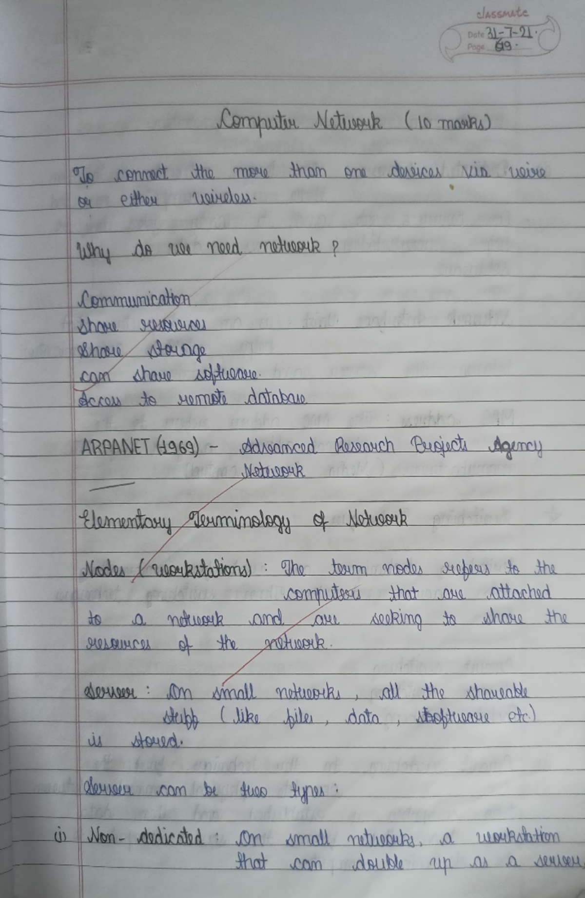 604894299 Computer Network Handwritten Notes - Bachelor's of Computer ...