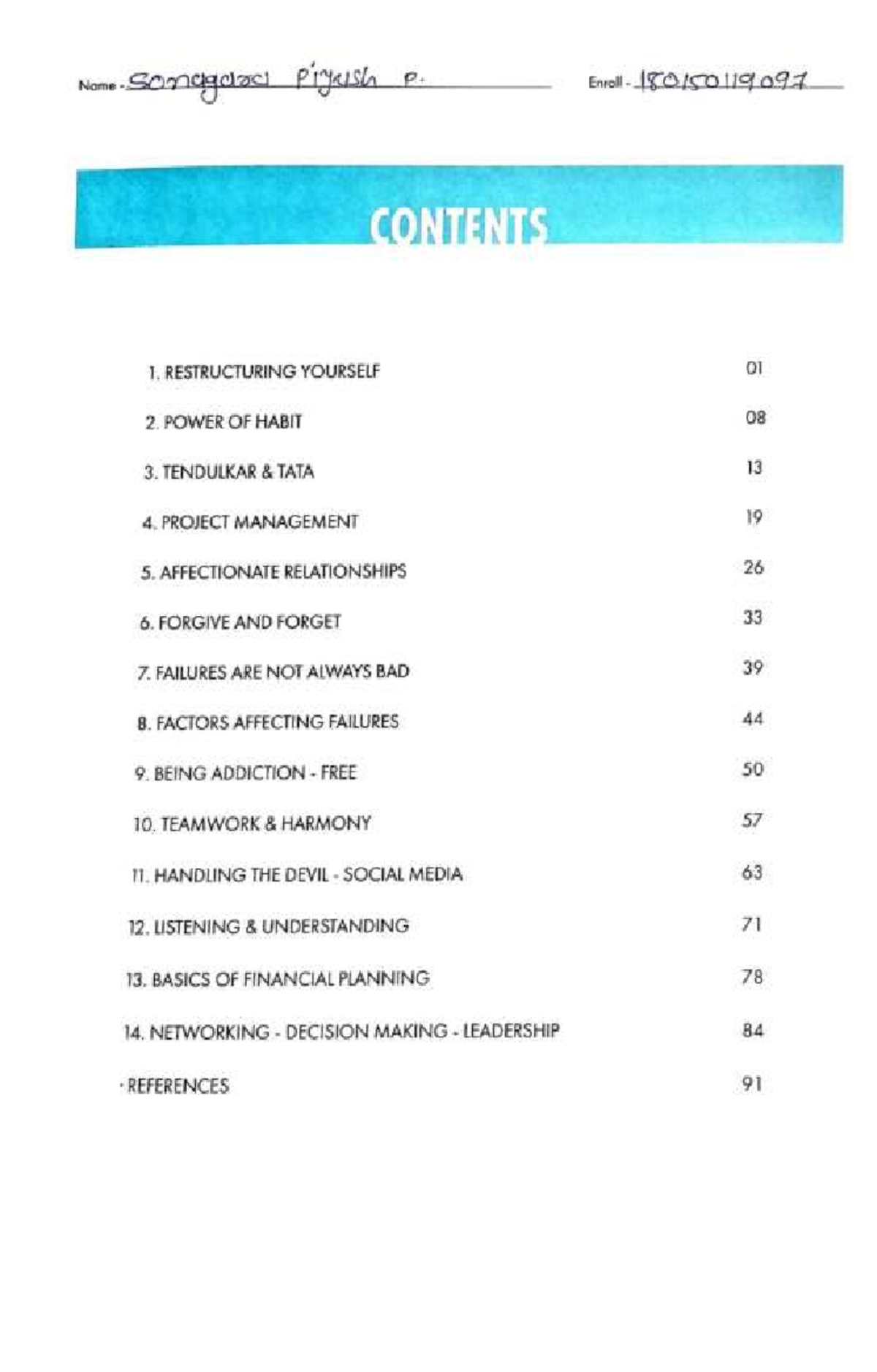 solution of ipdc workbook 1 - Name sonagara pigaish P. Enroll 180150119091 CONTENTS 1 ...