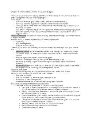 Chapter 1 Understanding Personal Finance - Chapter 1 Understanding ...