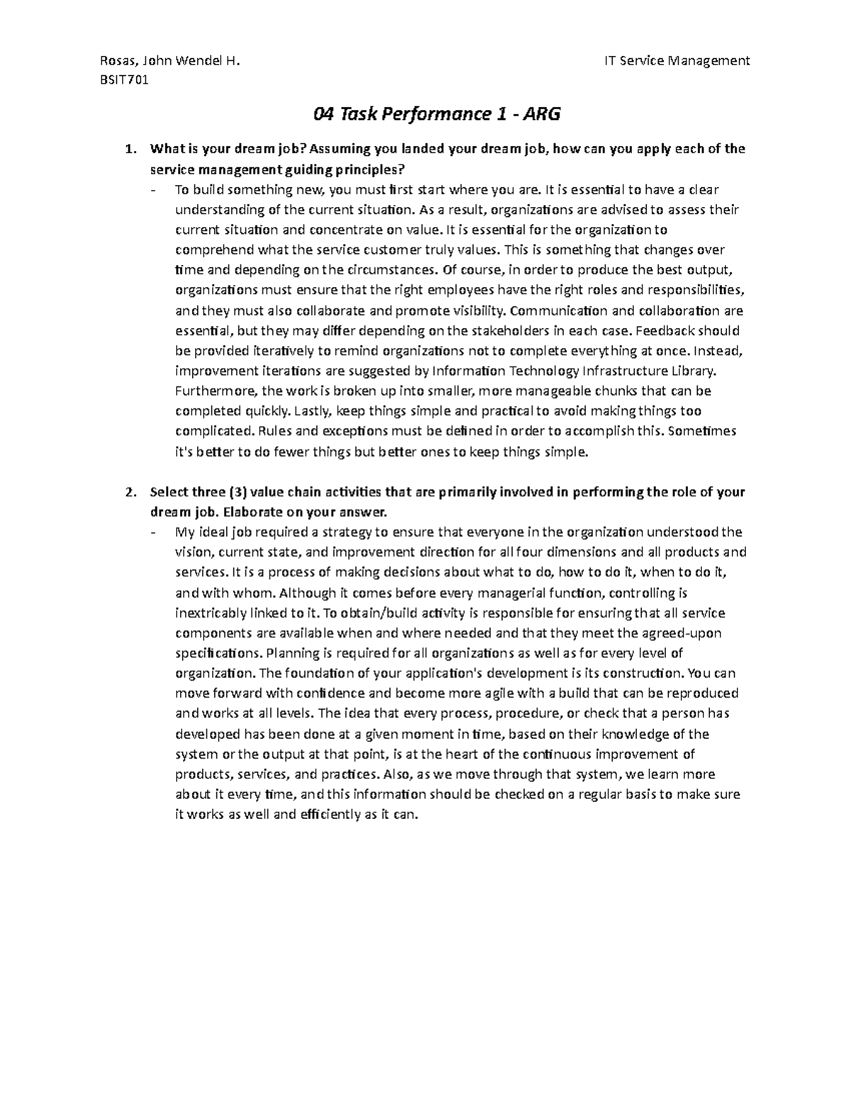 04 Task Performance 1 - asdadasdad - Rosas, John Wendel H. IT Service Management BSIT 04 Task ...