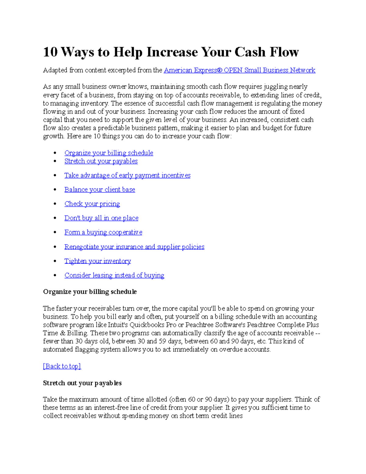 10 Ways to Help Increase Your Cash Flow - The essence of successful ...