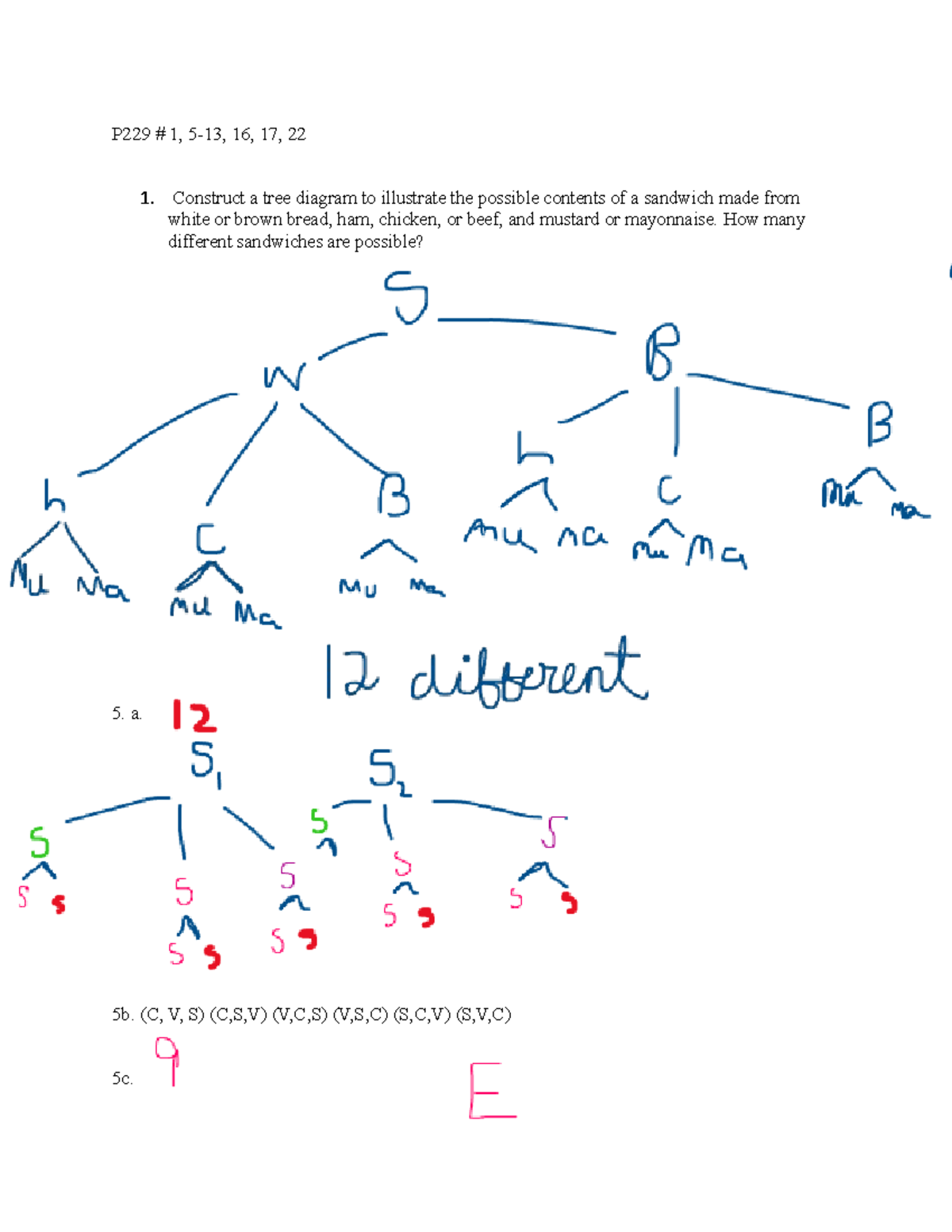 1.2 Data Management Homework - P229 # 1, 5-13, 16, 17, 22 Construct a ...