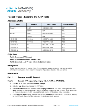 13.2.7 Packet Tracer - Use Ping and Traceroute to Test Network ...