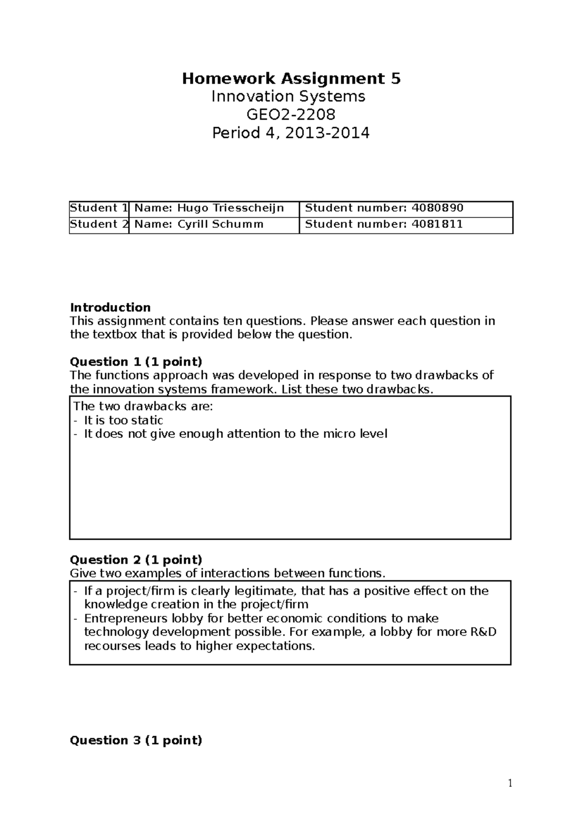 Homework Assignment 5Schummtriesscheijn - Homework Assignment 5 ...