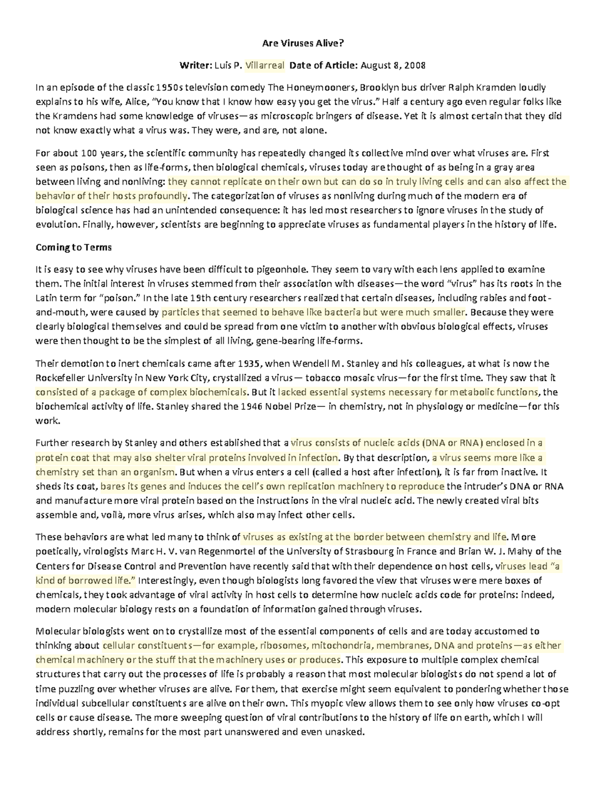 Kami Export - Are Viruses Alive Scientific American Article - Are ...