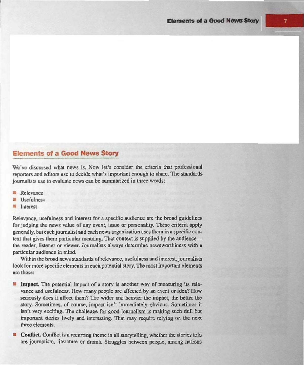 Newsvalues - values on the news assignment - Elements of a Good News ...